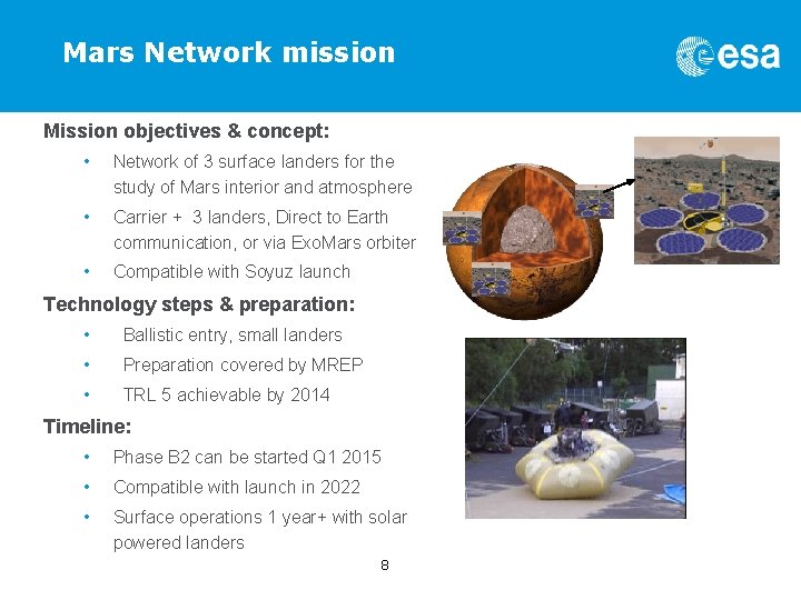 Mars Exploration The ESA Perspective Rolf de Groot