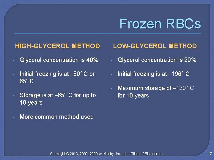 Chapter 14 Blood Component Preparation and Therapy Objectives