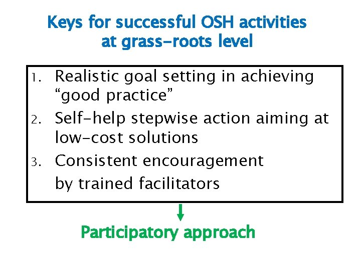 ILO instruments on OSH Dr Yuka Ujita Programme