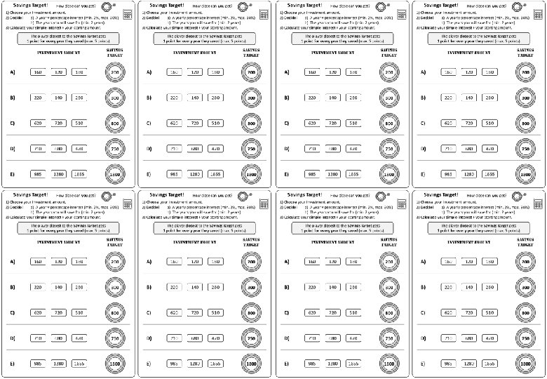 Simple Interest Calculator Worksheet A In this game