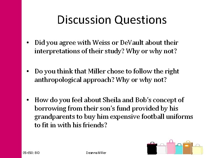 Making Love in Supermarkets From Theory of Shopping