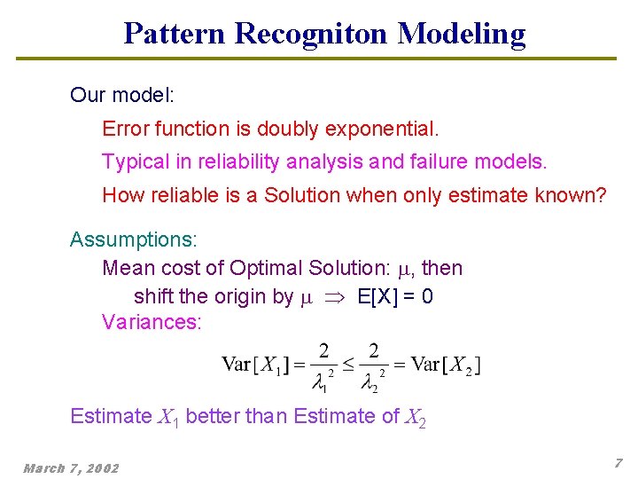 Using Pattern Recognition Techniques to Derive a Formal