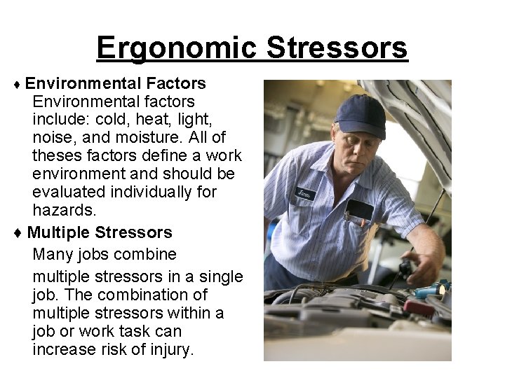 THE IMPORTANCE OF ERGONOMICS MAINTENANCE DEPT TOP 10
