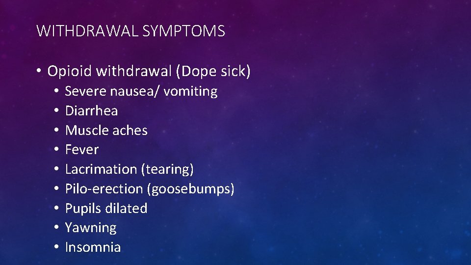 MEDICATIONS FOR TREATMENT OF OPIOID USE DISORDER WHY