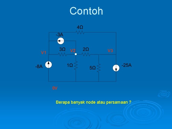 Analisis Node Analisis node berprinsip pada Hukum Kirchoff