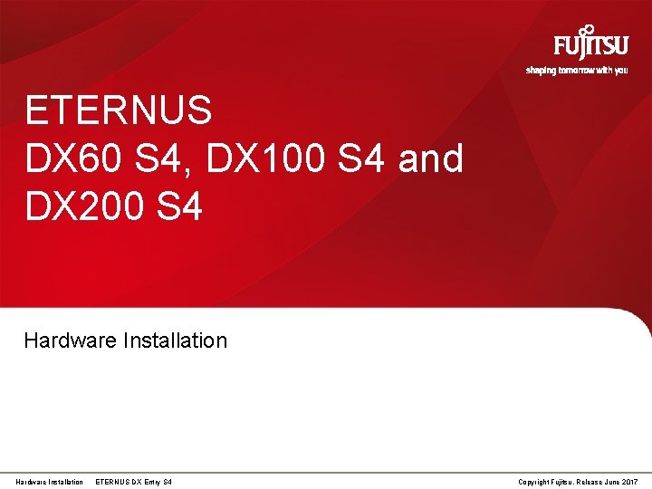 ETERNUS DX 60 S 4 DX 100 S