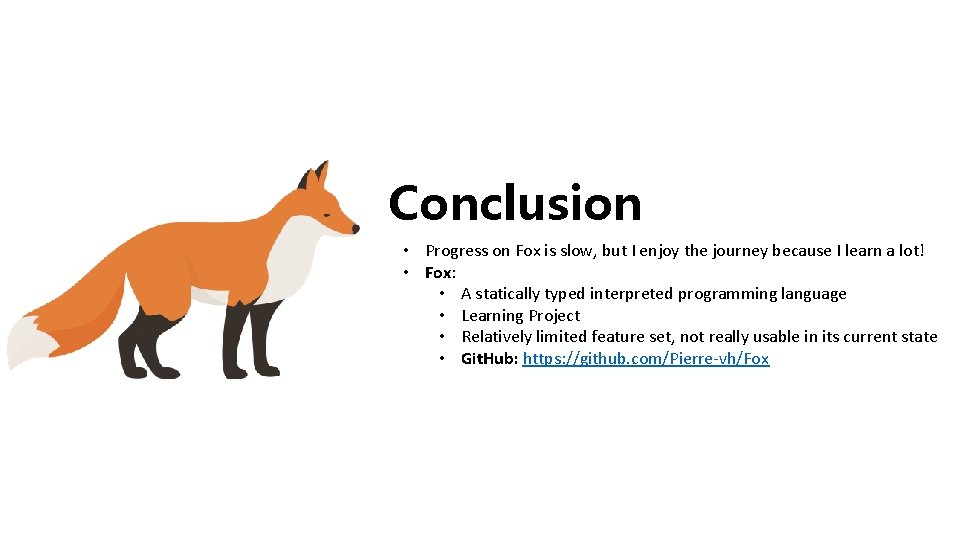 Project Fox A Quest for a Statically Typed