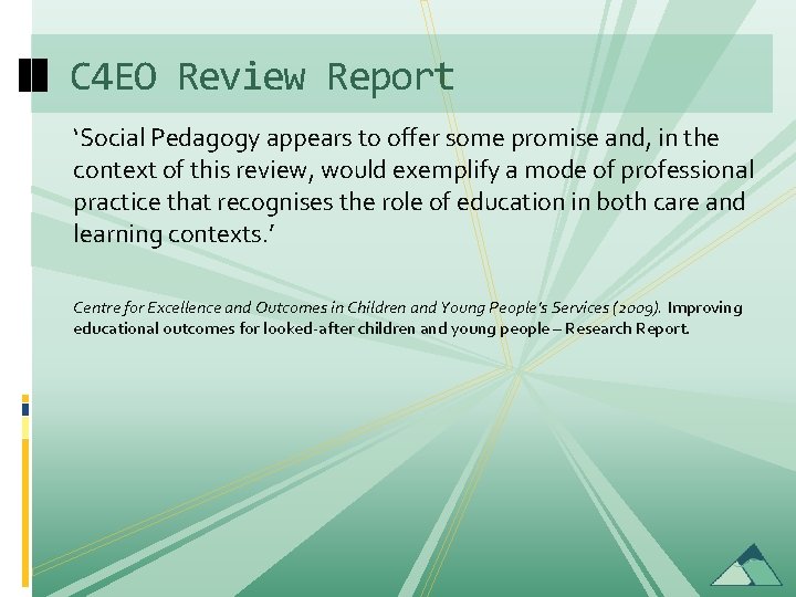 Cardiff 090915 SOCIAL PEDAGOGY An underpinning theoretical framework