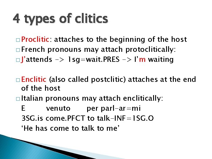 MORPHOLOGY The study of shapes Morpheme Abstraction of