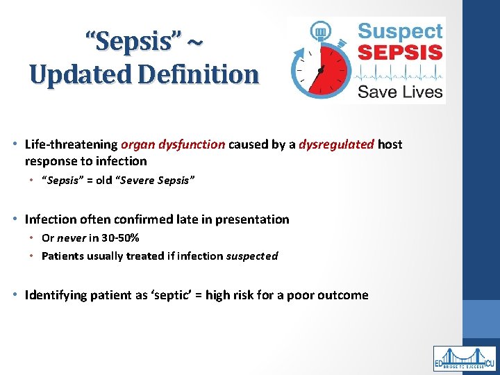 Sepsis A Practical Predictive Paradigm Jeremy Barnett MD