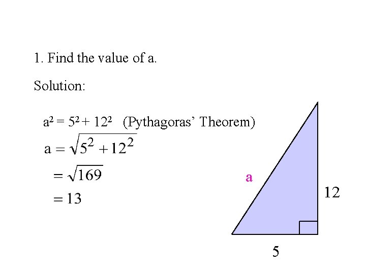 Introduction Students activity Topic of discussion Pythagoras Theorem
