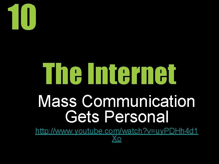10 The Internet Mass Communication Gets Personal http