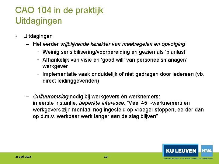 CAO 104 in de praktijk Design Charles Ray