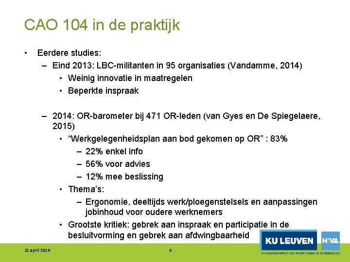 CAO 104 in de praktijk Design Charles Ray