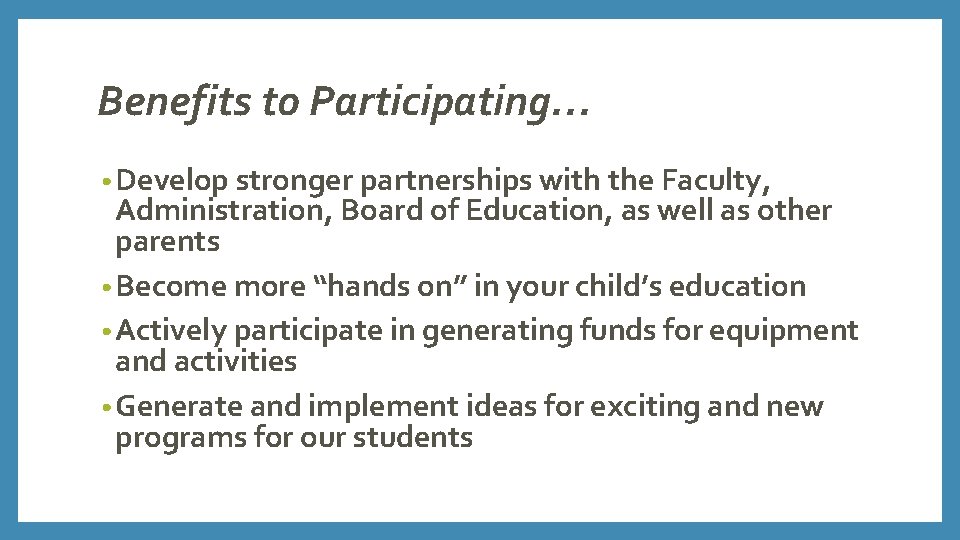 Back to School Night Parent Teacher Organization PTO