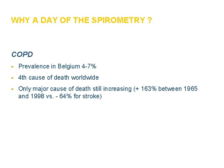 THE DAY OF SPIROMETRY Dr Vincent NINANE CHU