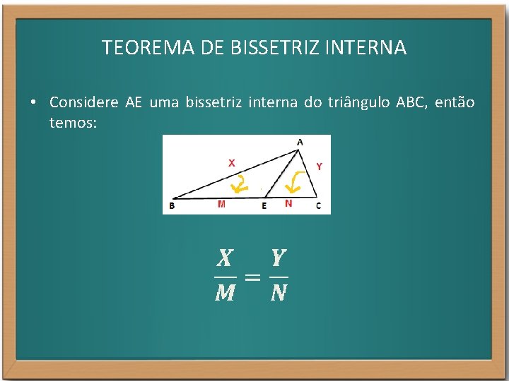 REVISO P 1 TEOREMA DE BISSETRIZ INTERNA Considere