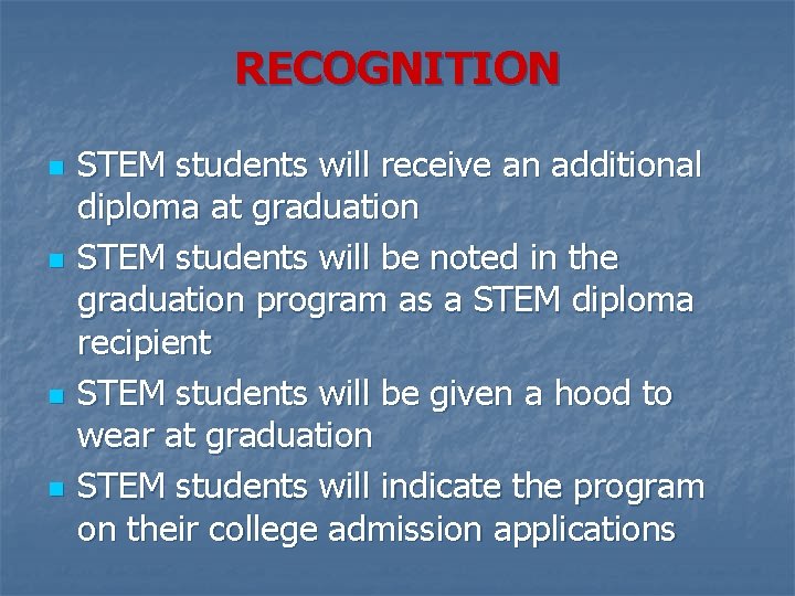 PERRY HIGH SCHOOL STEM DIPLOMA STEM SCHOLAR DIPLOMA
