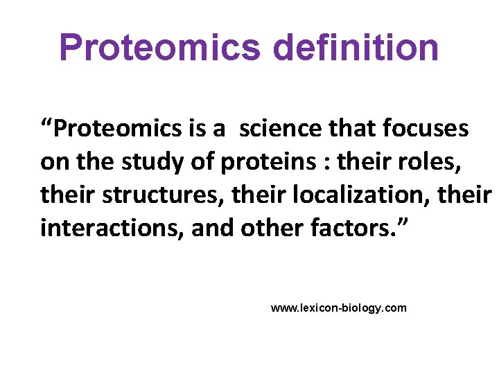 Mass spectrometry and proteomics Eva Dimitrova and Jessica