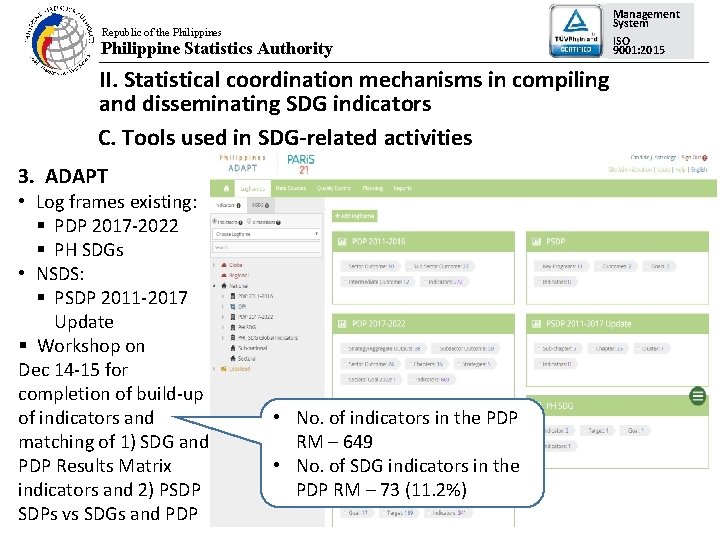 Republic of the Philippines Philippine Statistics Authority SDG