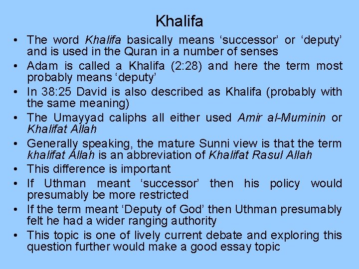 Islamic History the First 150 Years Uthman Crisis