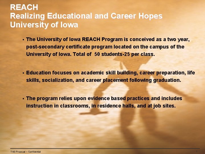 REACH Realizing Educational and Career Hopes University of