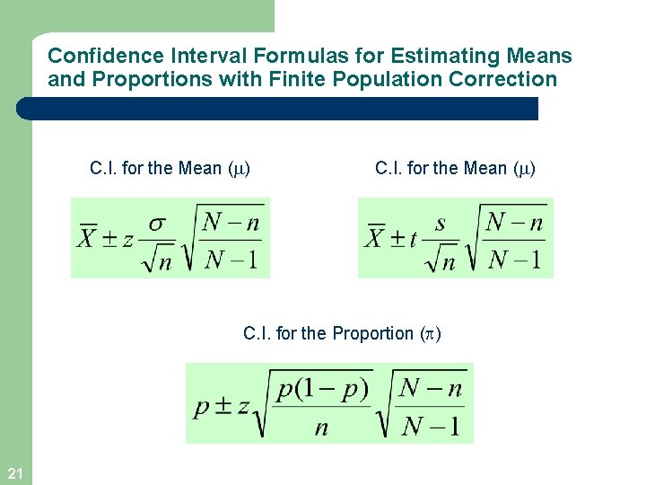 Estimation and Confidence Intervals Chapter 9 Mc GrawHillIrwin