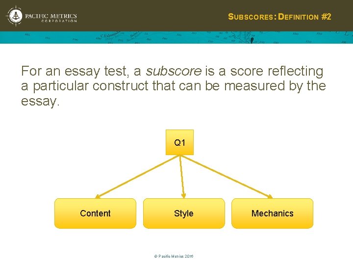 CONSIDERATIONS FOR AUTOMATED SUBSCORES FOR ASSESSMENT AND INSTRUCTION