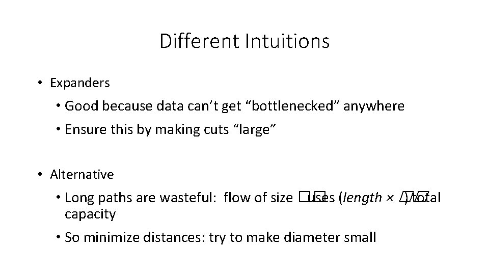 Expanders as Datacenter Topologies Michael Dinitz Michael Schapira