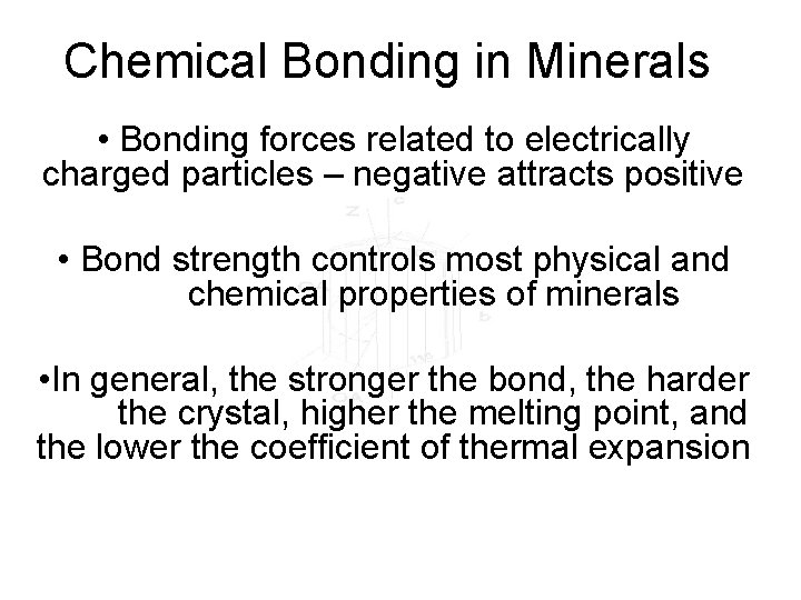 Lecture 3 Crystal Chemistry Part 2 Bonding and