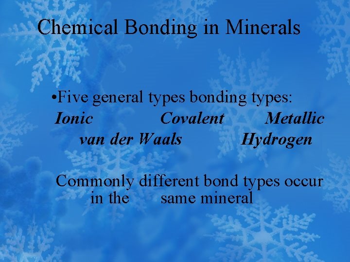 Lecture 3 Crystal Chemistry Part 2 Bonding and