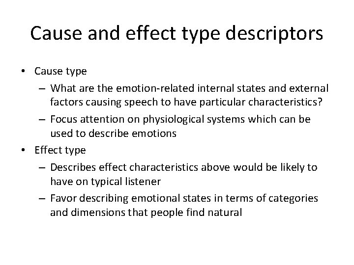 Techniques for Emotion Classification Julia Hirschberg COMS 49956998