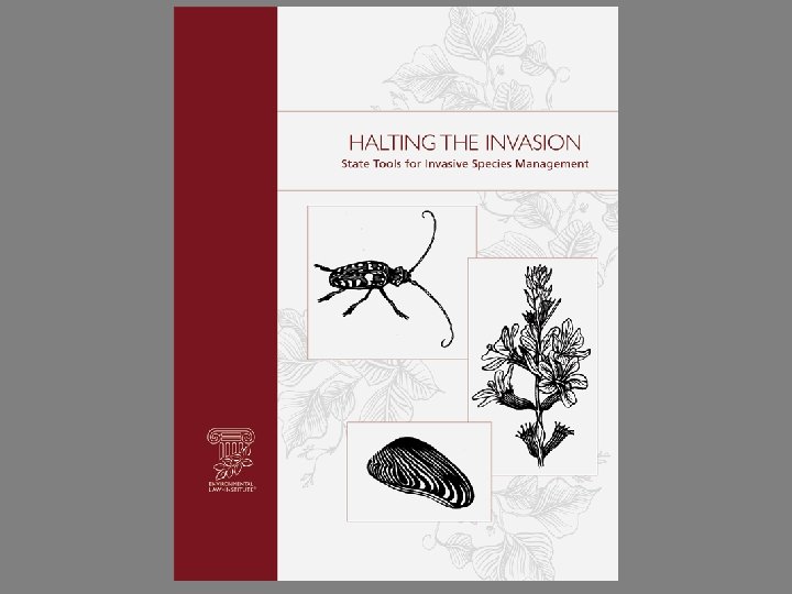 Halting the Invasion State Tools for Invasive Species