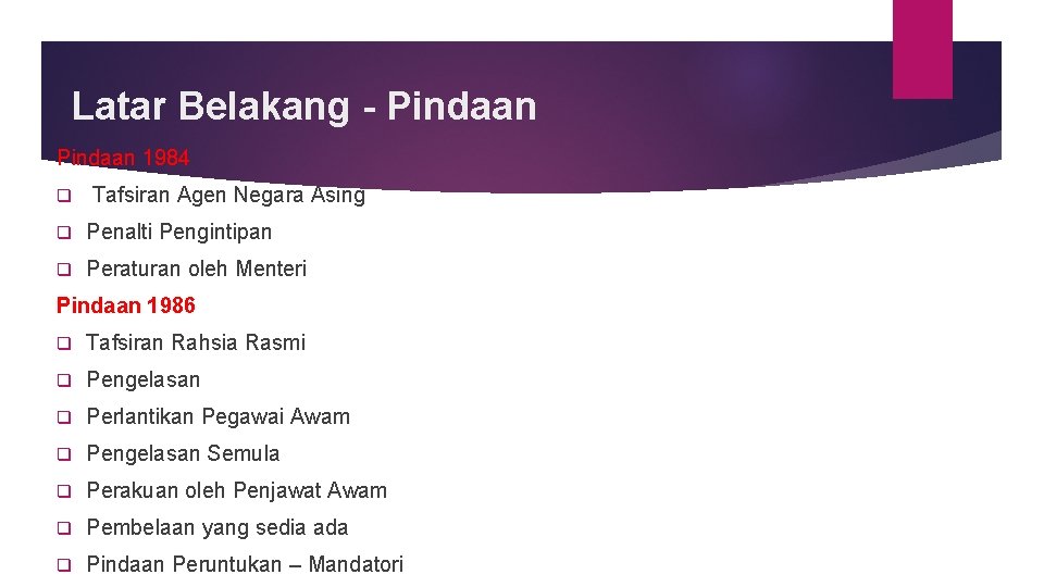 AKTA RAHSIA RASMI 1972 AKTA 88 SKOP CERAMAH