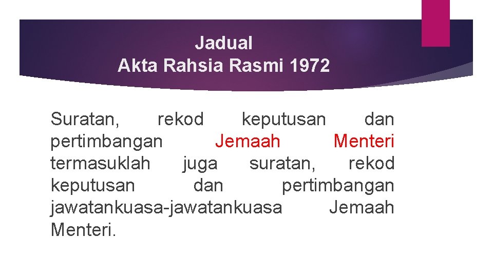 AKTA RAHSIA RASMI 1972 AKTA 88 SKOP CERAMAH