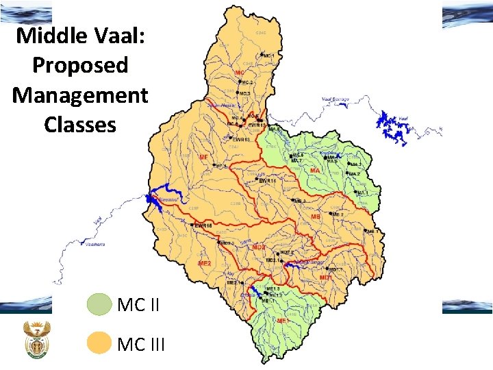 Vaal Upper Middle and Lower WMA Classification VAAL