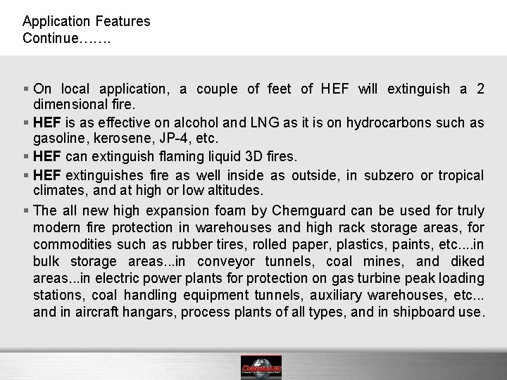 HIGH EXPANSION FOAM SYSTEM What is a HiEx