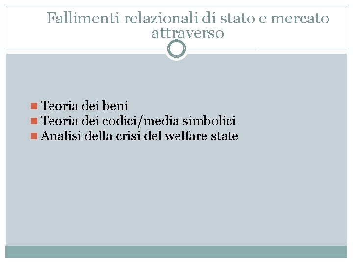 La specificit relazionale del terzo settore Sociologia del
