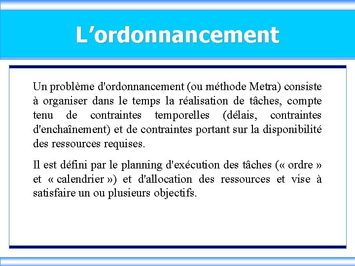 Chapitre 2 LORCD lai D Objectif Ressources ts