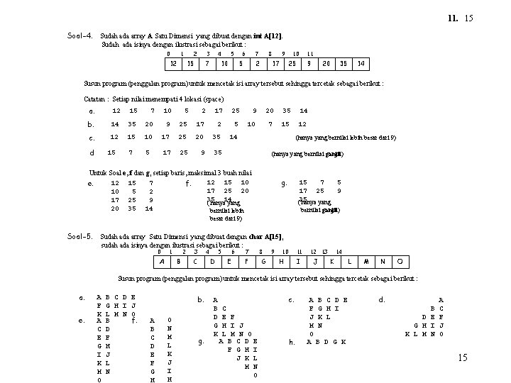 1 2 Contoh1 Sudah ada array A Satu