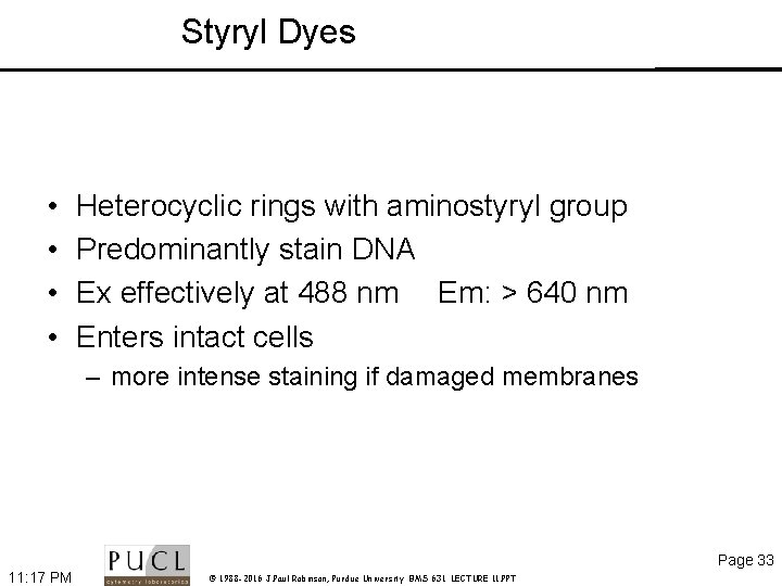 BMS 631 LECTURE 11 Flow Cytometry Theory DNARNA