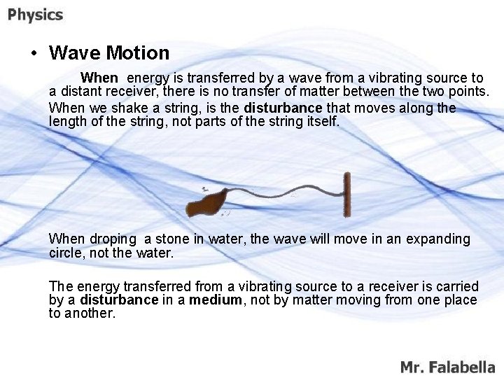 Vibration and Waves All around us we see