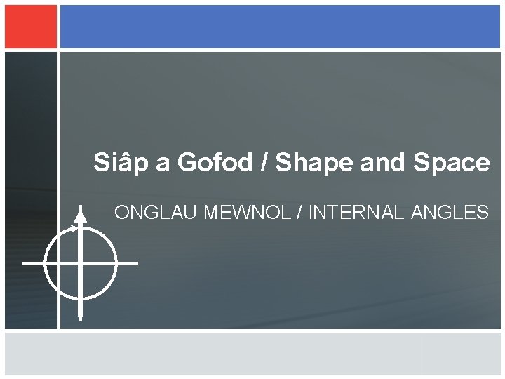 Sip a Gofod Shape and Space ONGLAU MEWNOL