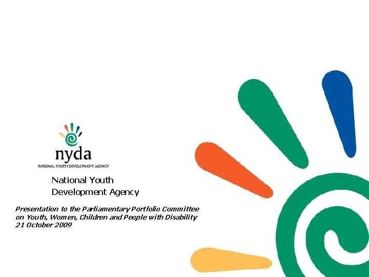 National Youth Development Agency Presentation to the Parliamentary
