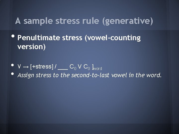 Metrical Stress Theory Julie Nelson Cailey Moe and