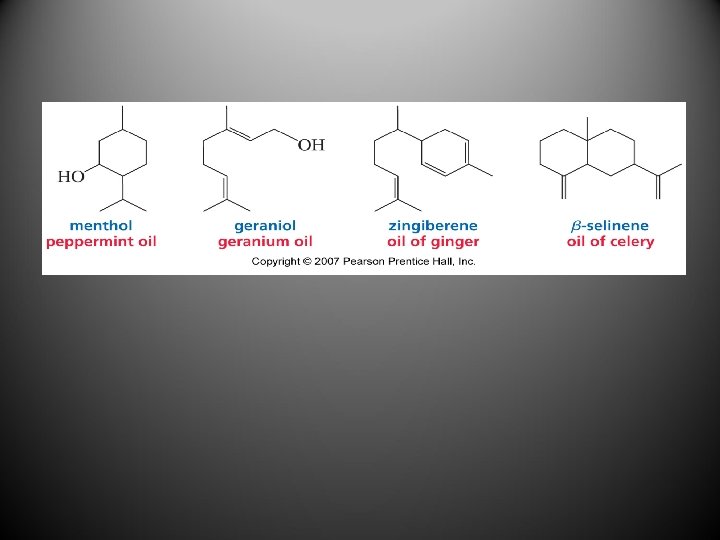 Terpenes Terpenoids Terpenes class of 20 000 compounds