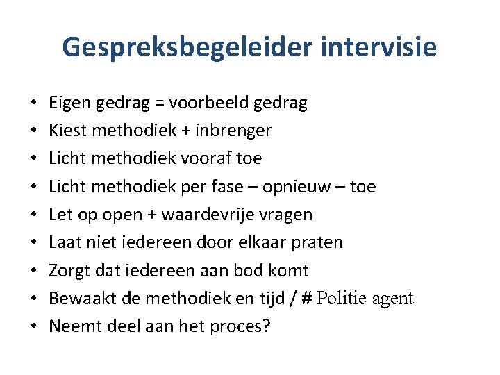 MFN groep Arbeidsmediation Workshop intervisie 11 januari 2017