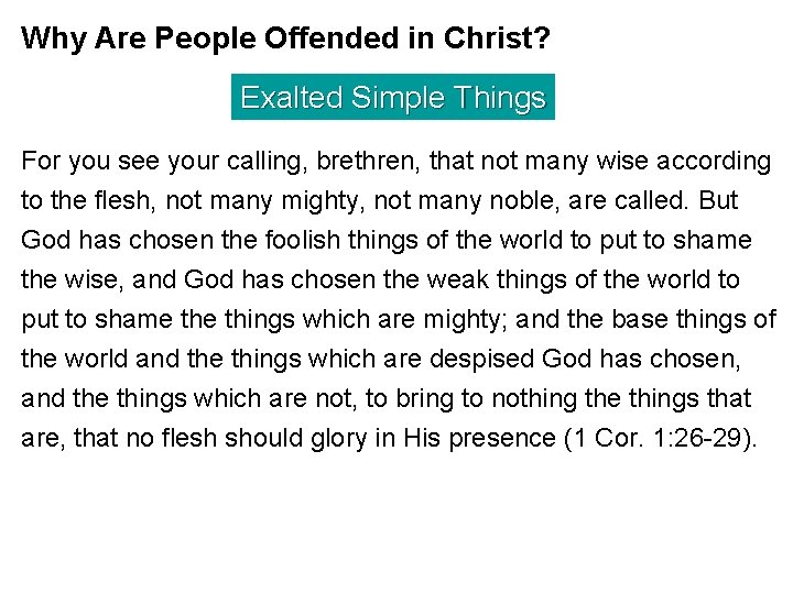Offended in Christ And when John had heard