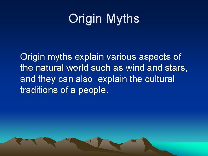 Native American Literature Oral Tradition Creation Mythology Origin
