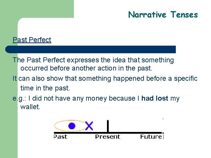 NARRATIVE TENSES How do they work English Department